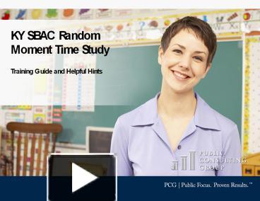 KY SBAC Random Moment Time Study presentation | free to view