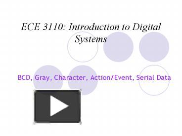 PPT – ECE 3110: Introduction to Digital Systems PowerPoint presentation ...