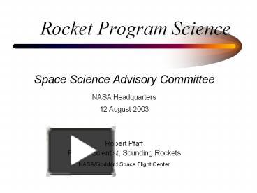 Rocket Program Science presentation | free to download