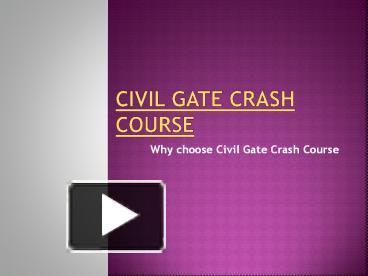 PPT – Civil Gate Crash Course PowerPoint presentation | free to ...