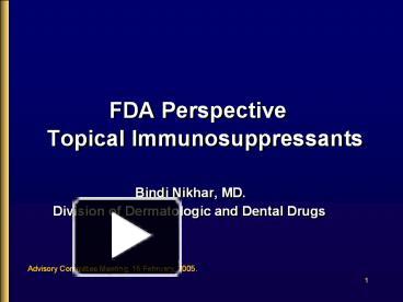 PPT – FDA Perspective PowerPoint presentation | free to view - id ...