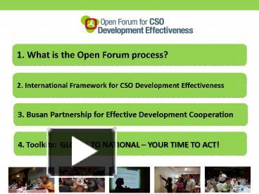 PPT – 1. What is the Open Forum process? PowerPoint presentation | free ...