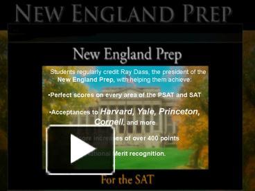 Students regularly credit Ray Dass, the president of the New England ...