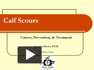 Calf Scours presentation | free to download
