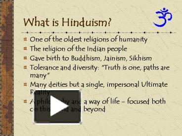 PPT – What is Hinduism? PowerPoint presentation | free to view - id ...