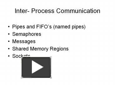 Inter- Process Communication presentation | free to download