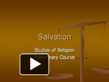 Salvation presentation | free to view