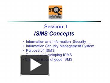 ISMS Concepts presentation | free to view