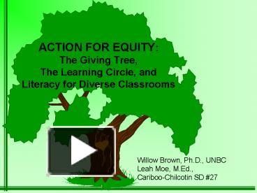 ACTION FOR EQUITY: The Giving Tree, The Learning Circle, and Literacy ...