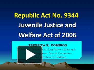 Republic Act No. 9344 presentation | free to download