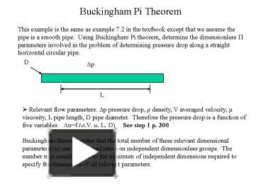 Buckingham Pi Theorem presentation | free to download