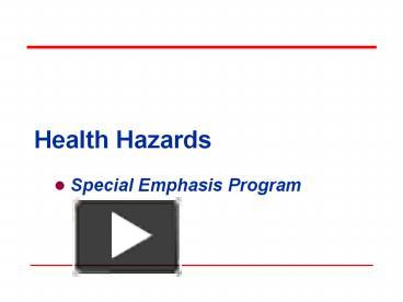 PPT – Health Hazards PowerPoint presentation | free to download - id ...