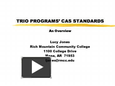 TRIO PROGRAMS presentation | free to view