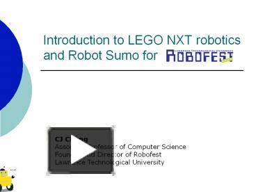 PPT – Introduction to LEGO NXT robotics and Robot Sumo for PowerPoint ...