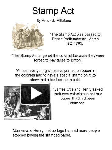 Stamp Act presentation | free to view