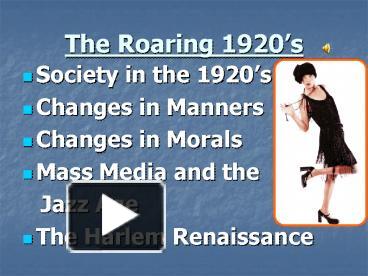 The Roaring 1920s presentation | free to view