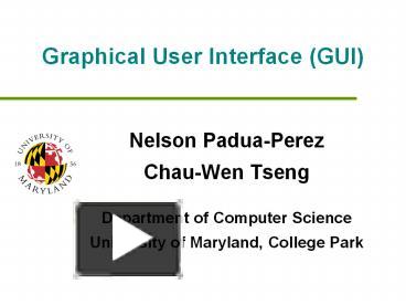 PPT – Graphical User Interface (GUI) PowerPoint presentation | free to ...