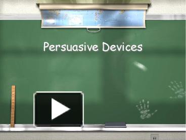 Persuasive Devices presentation | free to download
