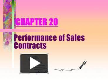 Performance of Sales Contracts presentation | free to download