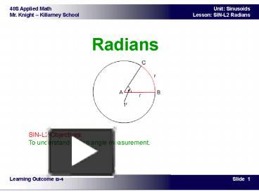 Radians presentation | free to view