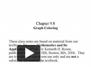 Graph Coloring presentation | free to download