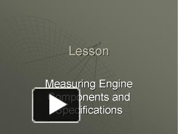 Measuring Engine Components and Specifications presentation | free to ...