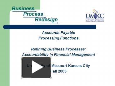 Business Process Redesign presentation | free to view