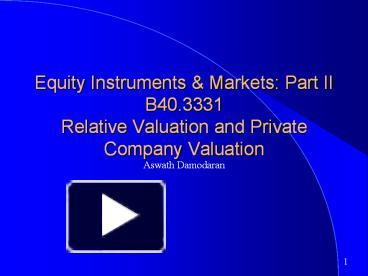 Equity Instruments presentation | free to download