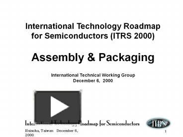 PPT – International Technology Roadmap PowerPoint presentation | free ...