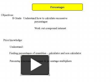 PPT – Percentages PowerPoint presentation | free to download - id ...