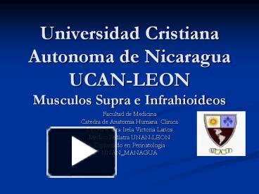 PPT – Universidad Cristiana Autonoma de Nicaragua UCAN-LEON Musculos ...