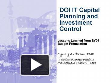 DOI IT Capital Planning and Investment Control presentation | free to view