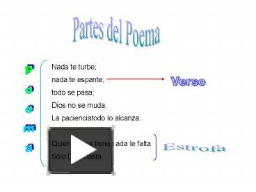 Partes del Poema presentation | free to download