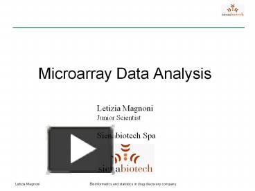 PPT – Microarray Data Analysis PowerPoint presentation | free to view ...