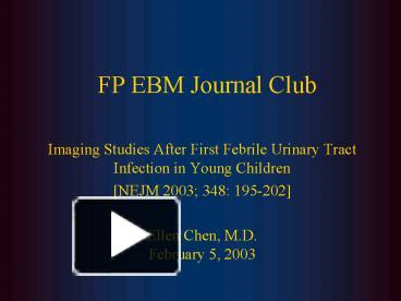 PPT – FP EBM Journal Club PowerPoint presentation | free to view - id ...
