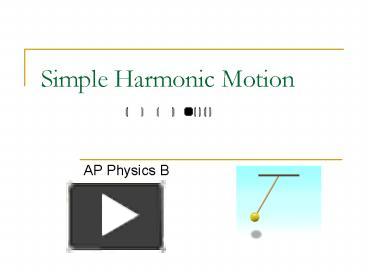 Simple Harmonic Motion presentation | free to view