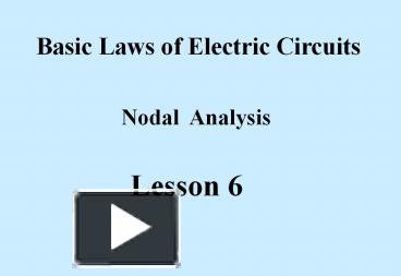 Basic Laws of Electric Circuits presentation | free to download