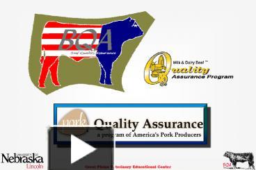 Beef Quality Assurance presentation | free to view