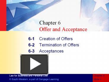 PPT – Chapter 6 Offer and Acceptance PowerPoint presentation | free to ...