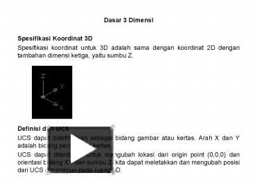 Dasar 3 Dimensi presentation | free to view