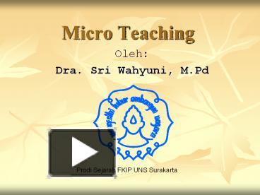 Micro Teaching presentation | free to download