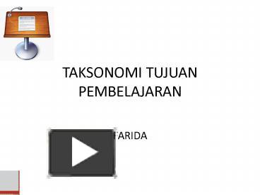 TAKSONOMI TUJUAN PEMBELAJARAN presentation | free to view