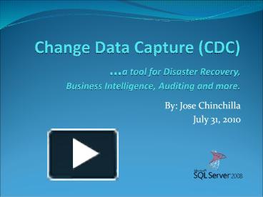 Change Data Capture (CDC) presentation | free to download