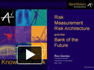 Risk Measurement presentation | free to view