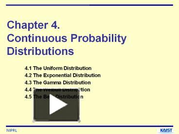 Chapter 4. Continuous Probability Distributions presentation | free to ...