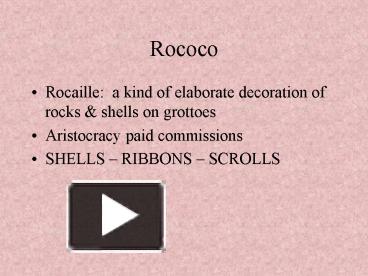 Rococo presentation | free to view