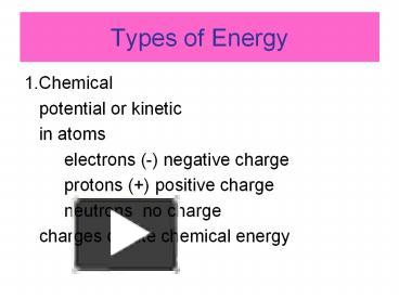 Types of Energy presentation | free to view