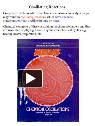 PPT – Oscillating Reactions PowerPoint presentation | free to view - id ...