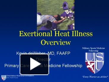 PPT – Exertional Heat Illness Overview PowerPoint presentation | free ...
