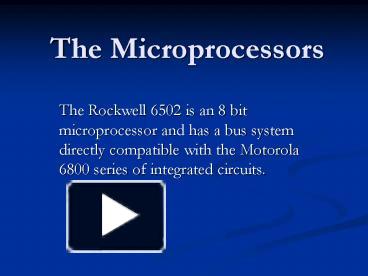 The Microprocessors presentation | free to download